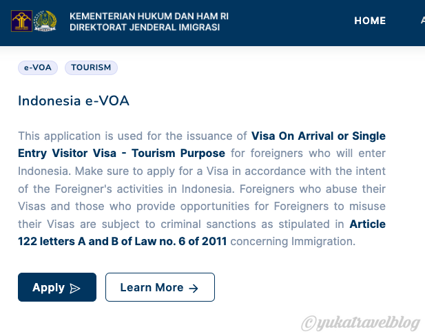 インドネシア入国に必要！オンライン観光ビザ（E-VOA）の申請方法【2023年8月】 - ノマディエイト